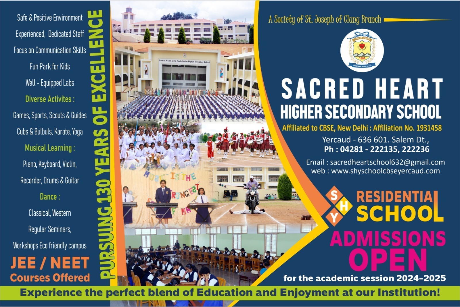 Sacred Heart girls' Anglo Indian Higher Secondary School, Yercaud